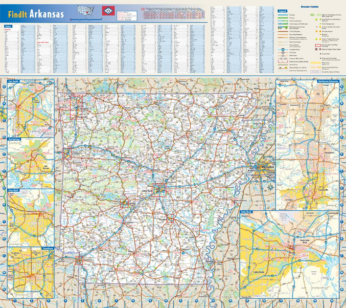 Arkansas Wall Map by Globe Turner – American Map Store