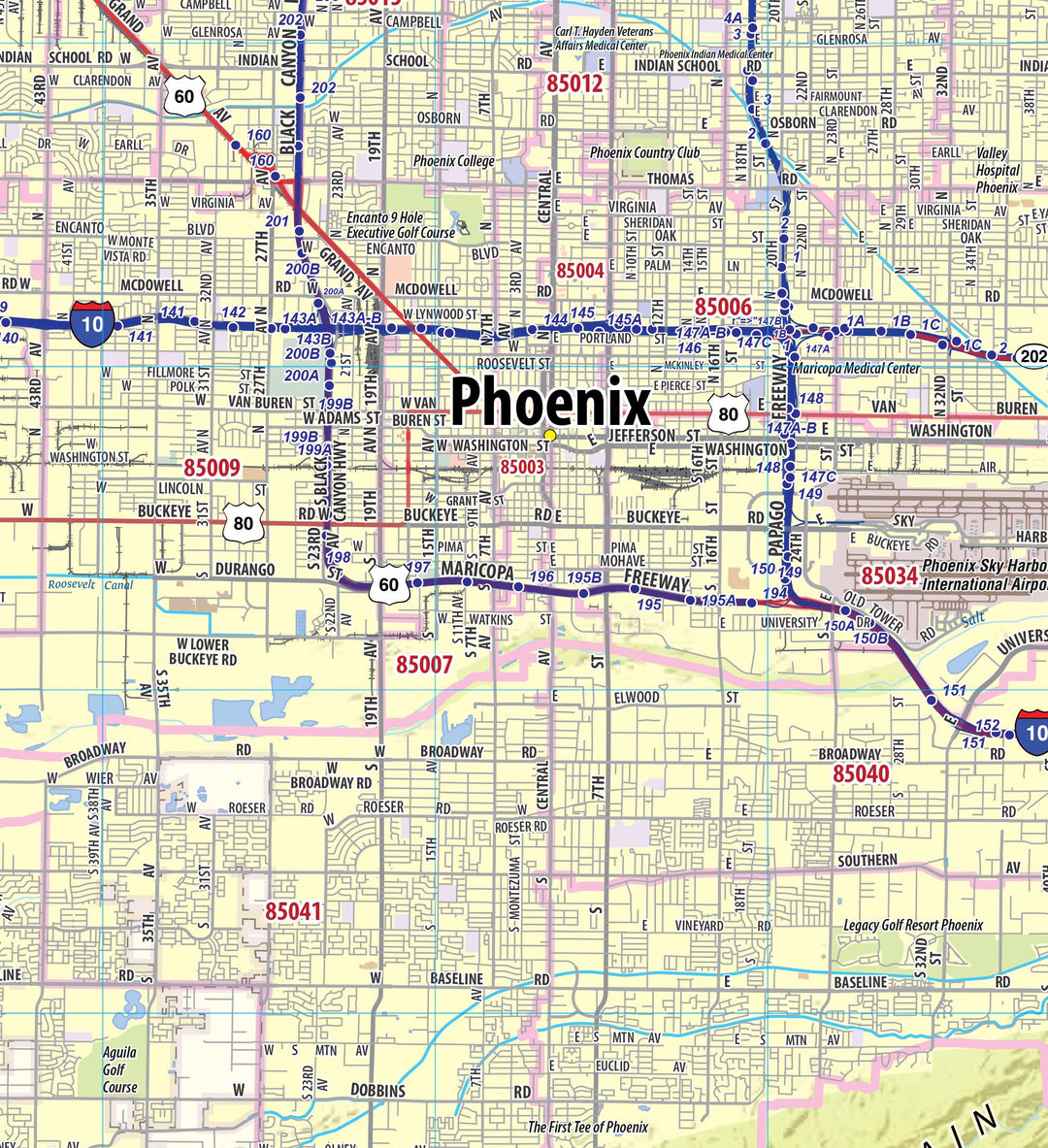 Detailed Map Of Phoenix Area