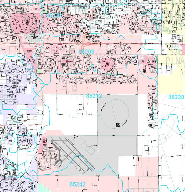 Premium Style Wall Map of Mesa, AZ by Market Maps – American Map Store