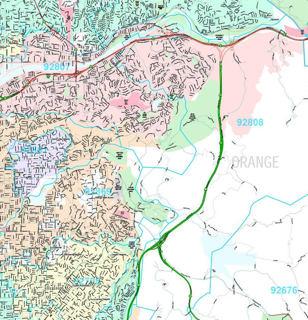 Premium Style Wall Map of Anaheim by Market Maps – American Map Store