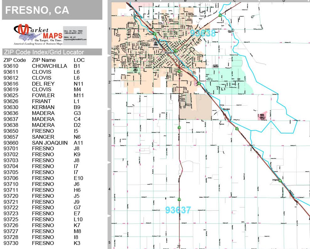 Mapa De Fresno Con Todas Las Calles