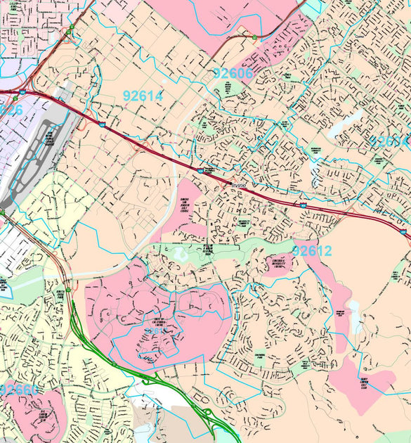 Premium Style Wall Map of Irvine, CA by Market Maps – American Map Store