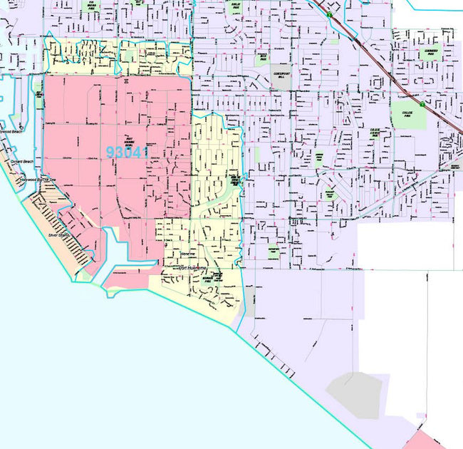 Premium Style Wall Map of Oxnard, CA by Market Maps – American Map Store