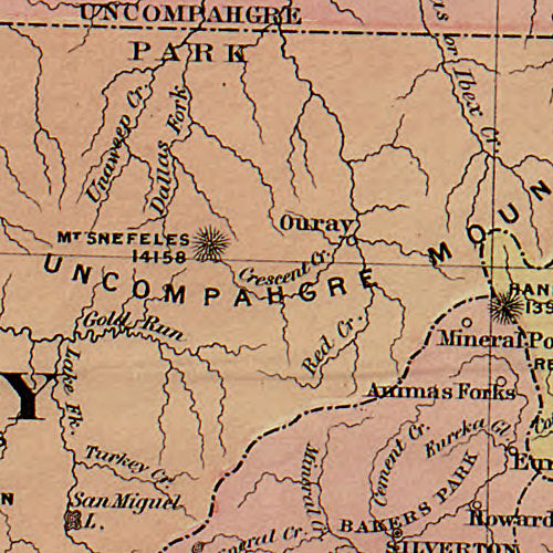 Colton's new sectional map of the State of Colorado, 1878 – American ...