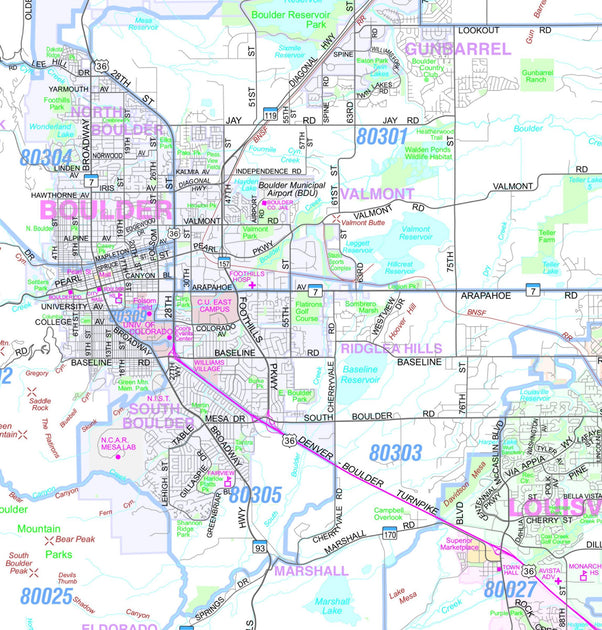 Denver Regional Area by Metro Maps – American Map Store