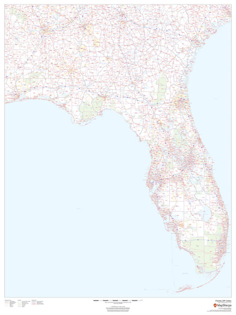Florida Zip Code Map – American Map Store