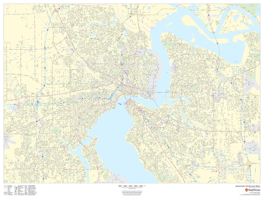 Jacksonville Wall Map – American Map Store