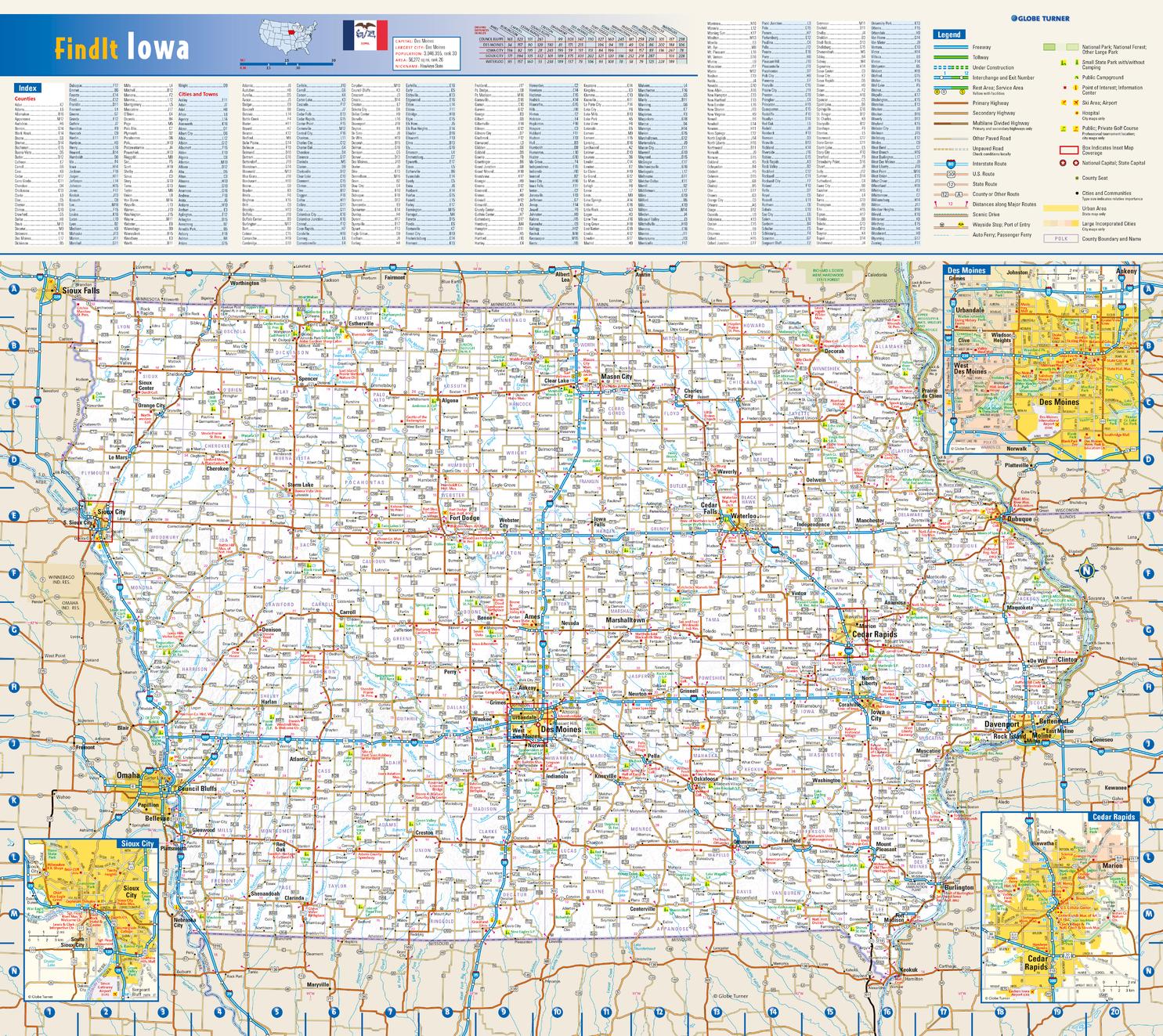 Iowa Highway Map