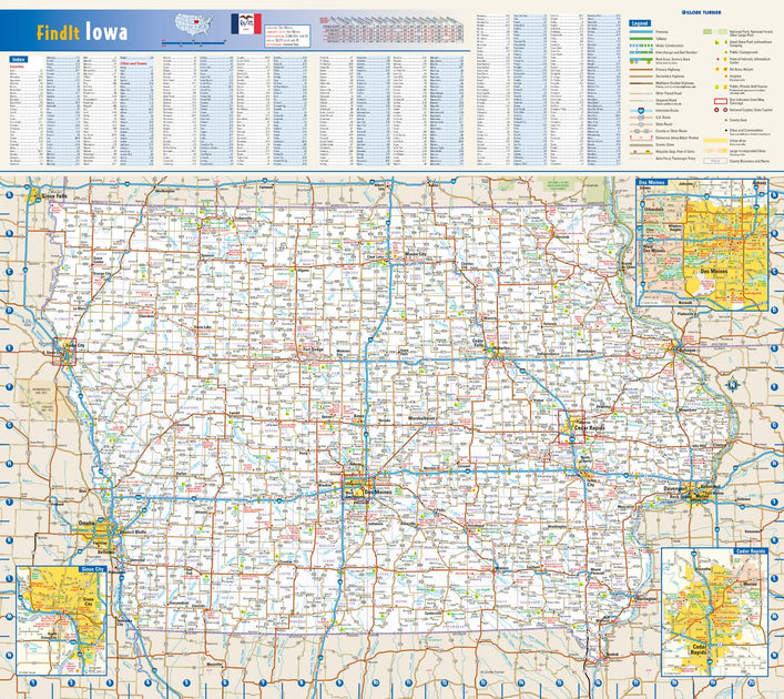 Iowa Wall Map by Globe Turner – American Map Store