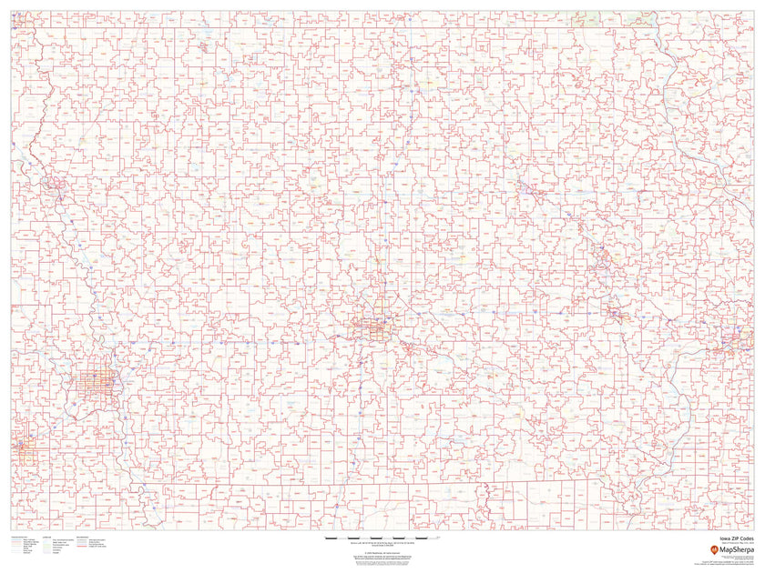 Iowa Zip Code Map – American Map Store