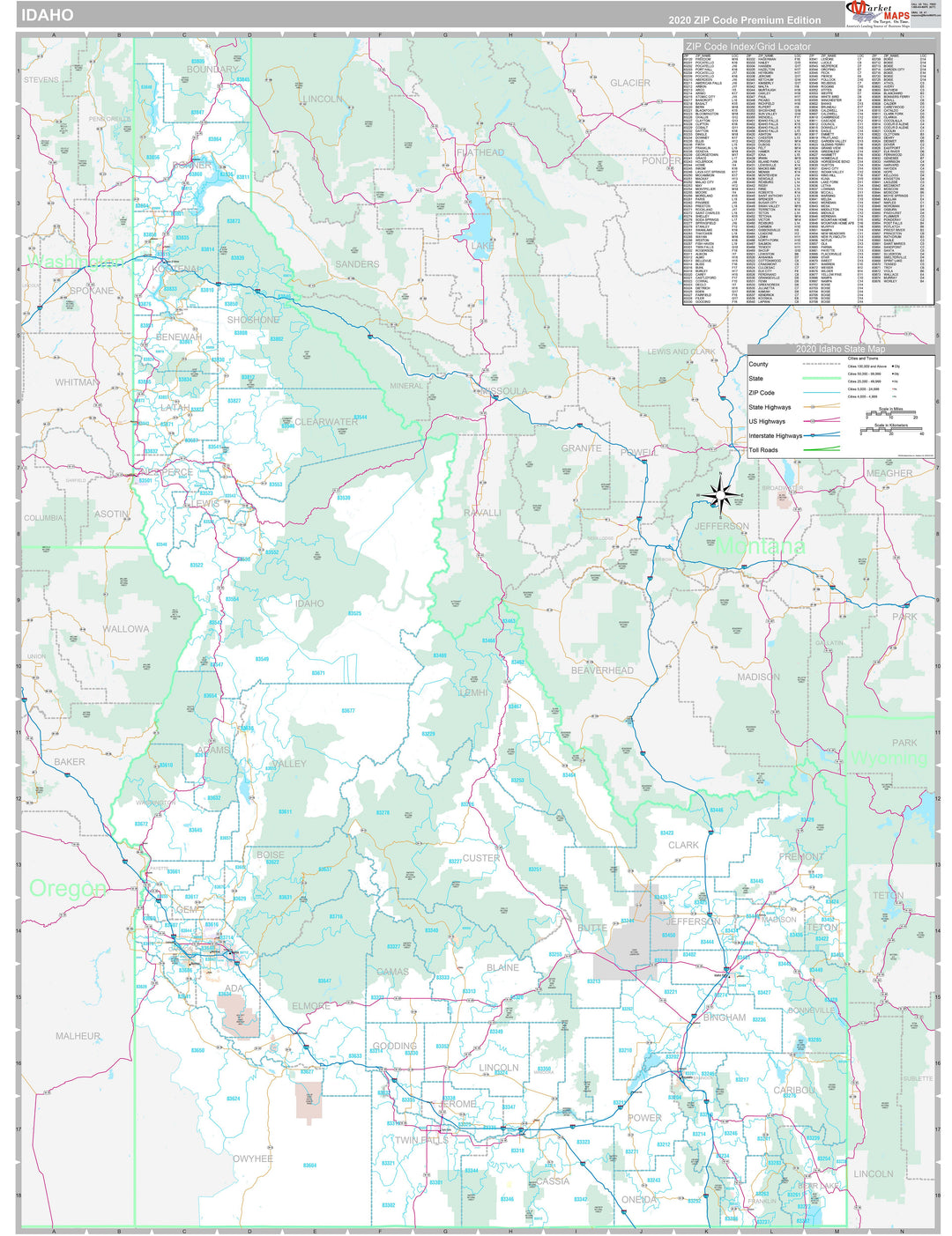 Meridian Idaho Wall Map Premium Style By Marketmaps