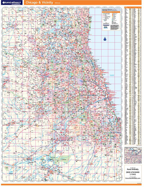 Illinois City Wall Maps – American Map Store