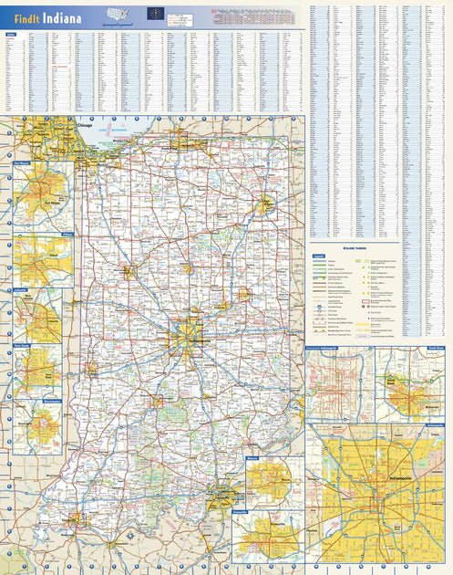 Indiana State Wall Maps – American Map Store