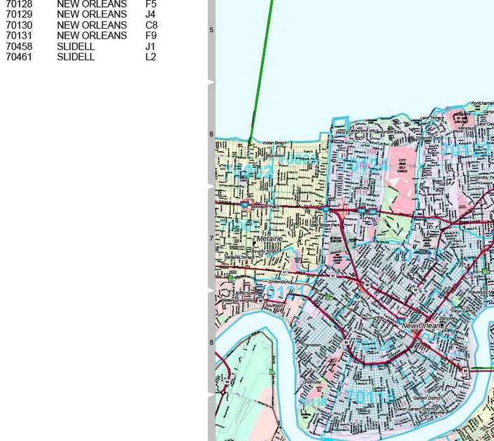 Premium Style Wall Map of New Orleans by Market Maps – American Map Store