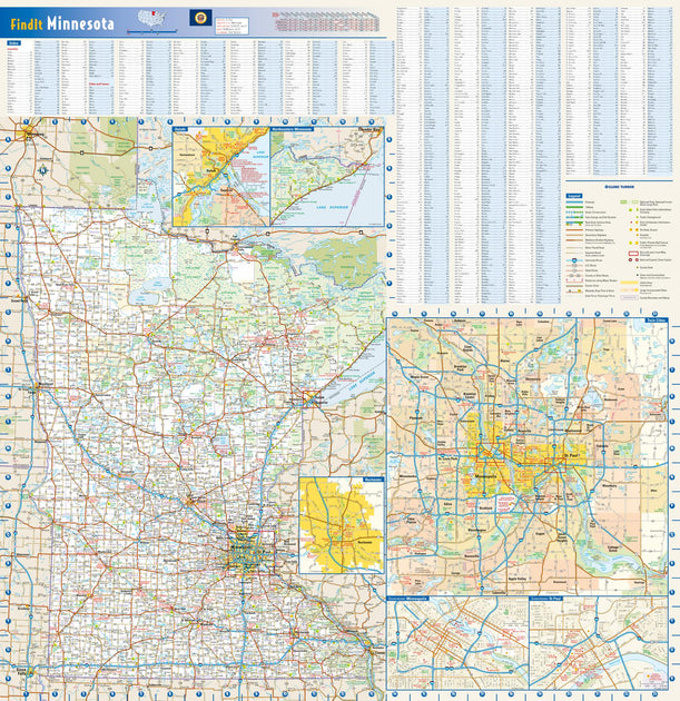 Minnesota State Wall Maps – American Map Store