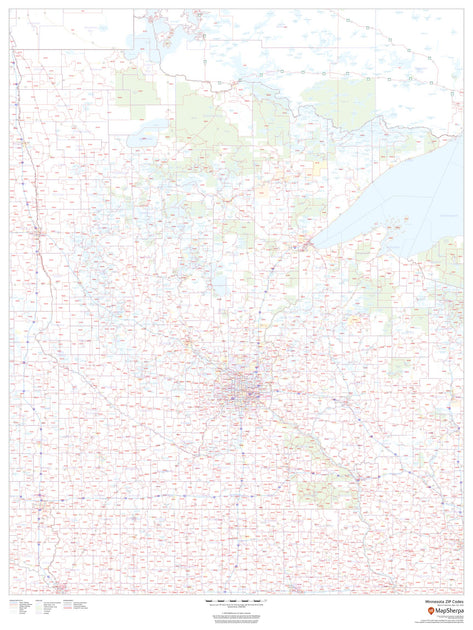 Minnesota Zip Code Map – American Map Store