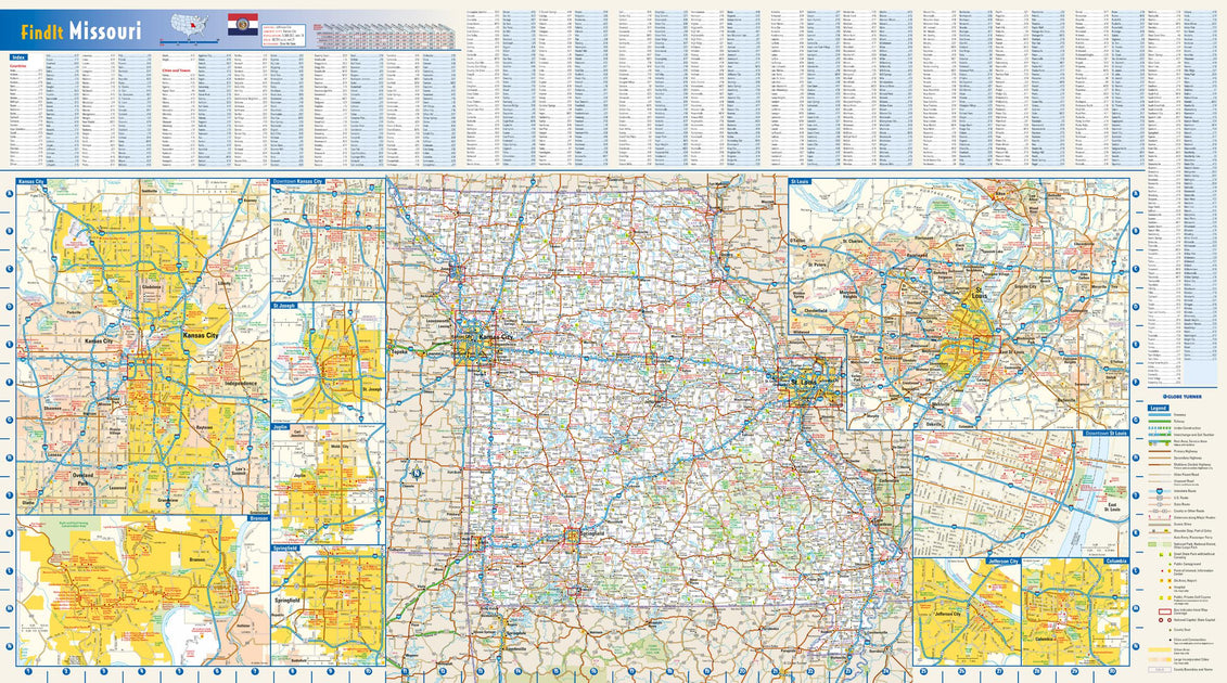 Missouri State Wall Maps – American Map Store
