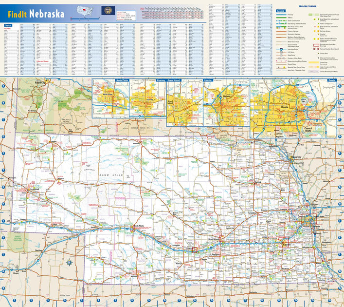 Nebraska State Wall Maps – Tagged "Nebraska"– American Map Store