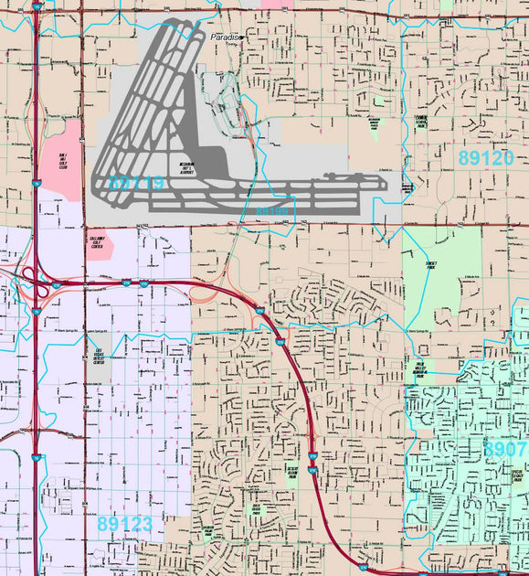 Premium Style Wall Map of Paradise, NV. by Market Maps – American Map Store