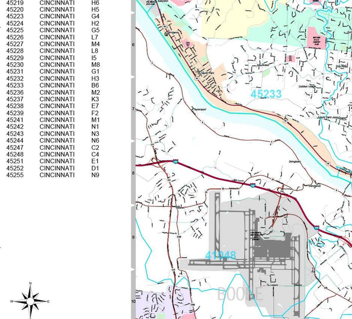Premium Style Wall Map of Cincinnati by Market Maps – American Map Store