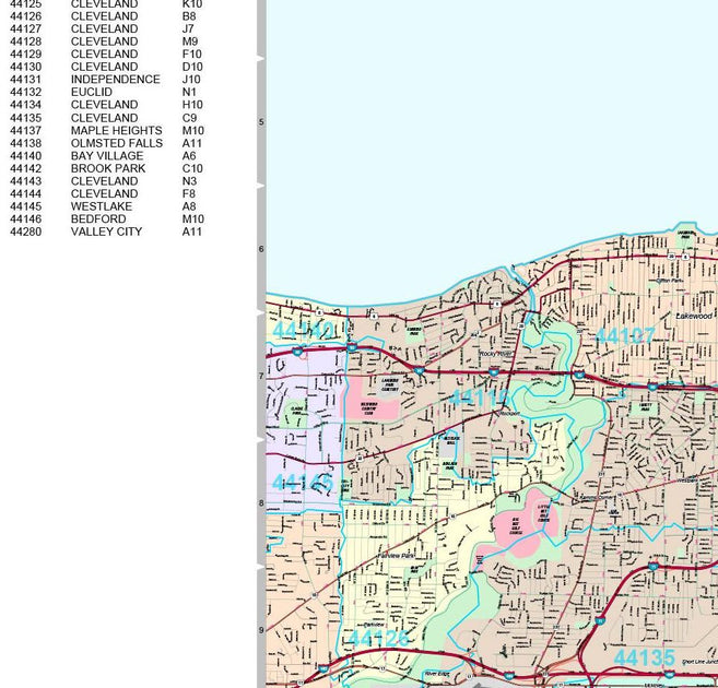 Premium Style Wall Map of Cleveland by Market Maps – American Map Store