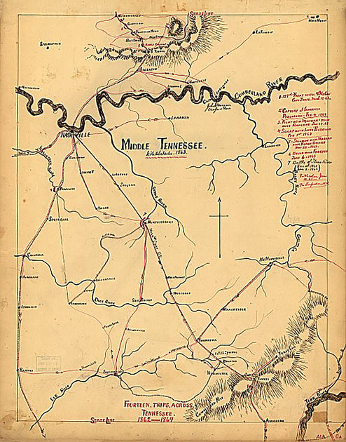 Civil War Tennessee – American Map Store
