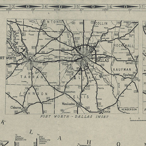 Texas 1945 by Texas Highway Department – American Map Store