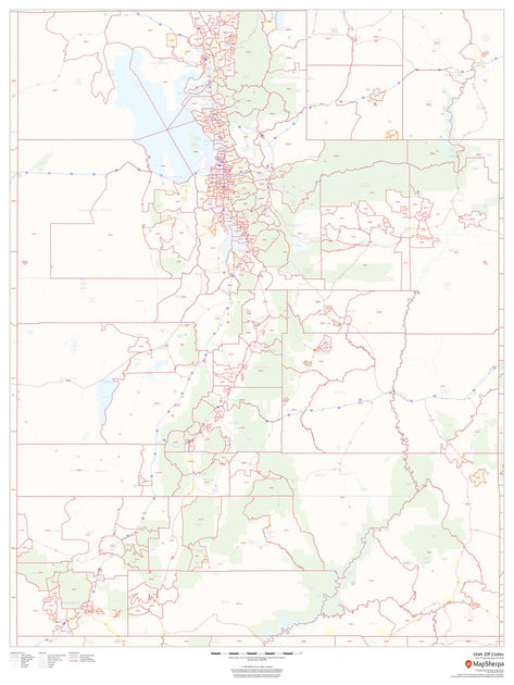 Utah Zip Code Map – American Map Store
