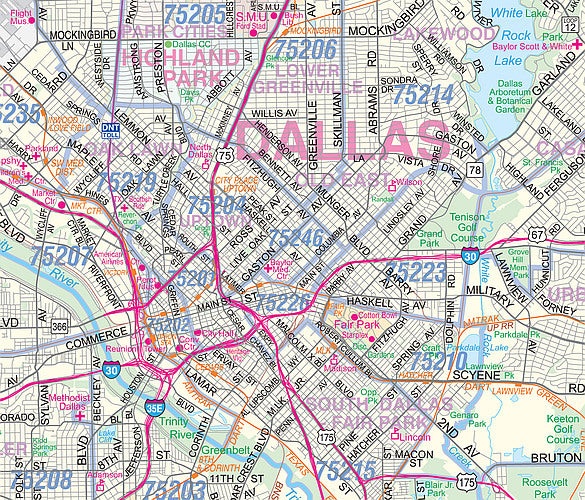 DFW Regional Area Major Arterial Wall Map – American Map Store